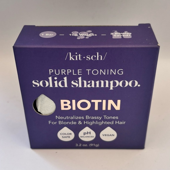 Kitsch | Hair | Nib Kitsch Purple Toning Solid Shampoo Bar With Biotin ...
